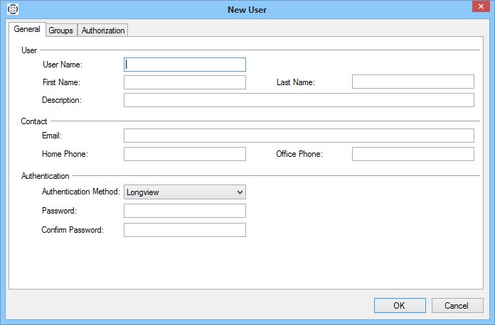 Maintaining Users – Longview v25