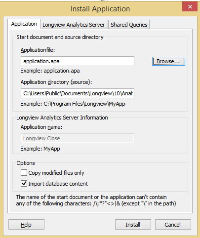 Installing Longview Close Analytics – Longview v25