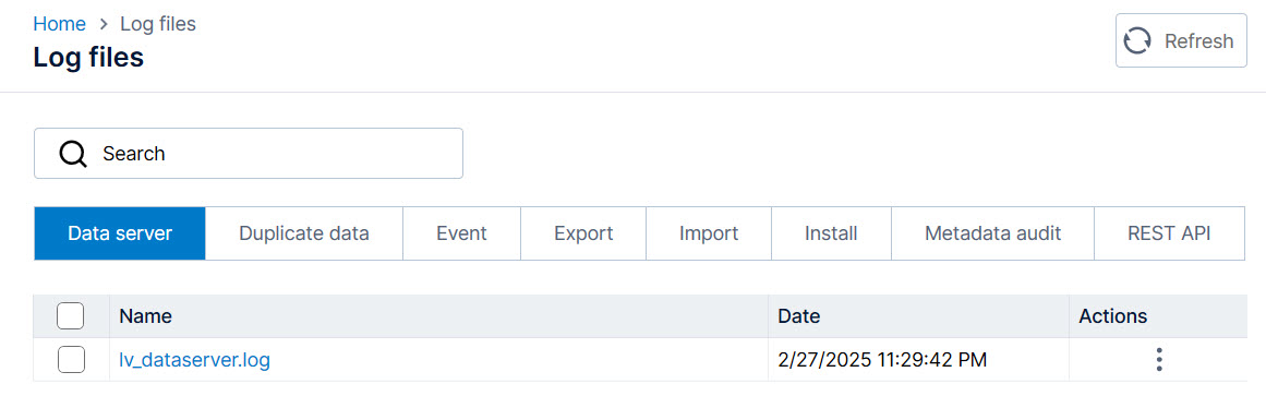 Log Files – Longview v25